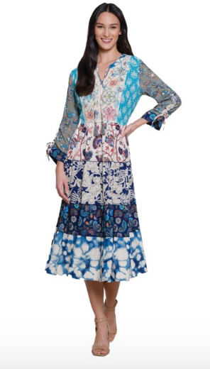 Multi Print Tiered Dress – Kindred Spirit Style